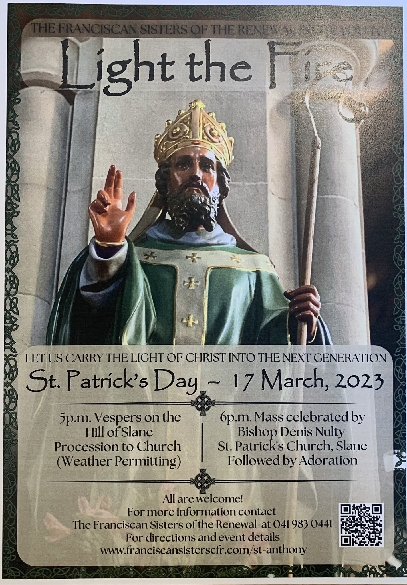 Bishop Denis' Homily from 'Light the Fire' gathering, St Patrick's Day ...